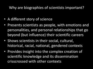 Biographies women scientists lives | PDF