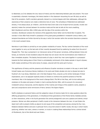 Biography of Graham Swift | DOC | Fiction | Books and Literature