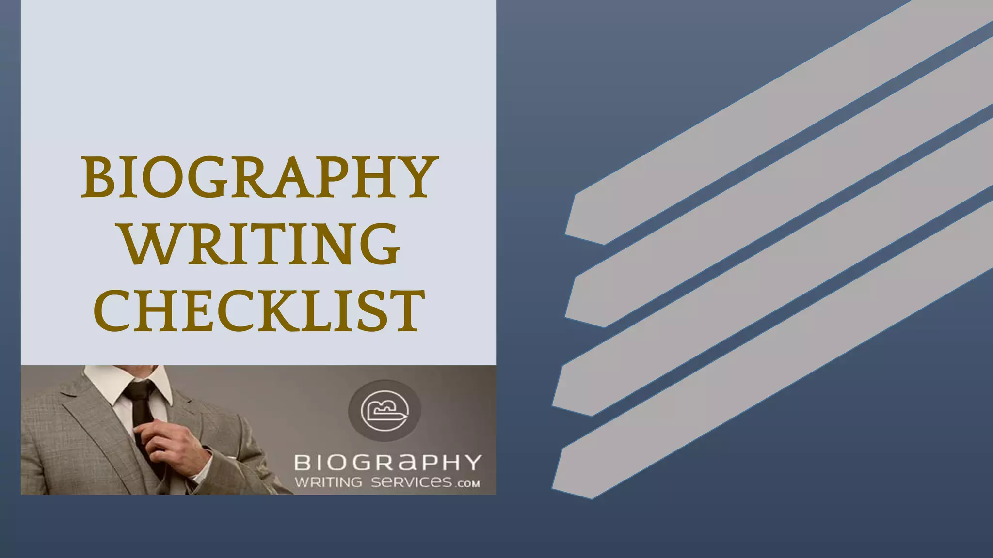 Biography Writing Checklist | PPT