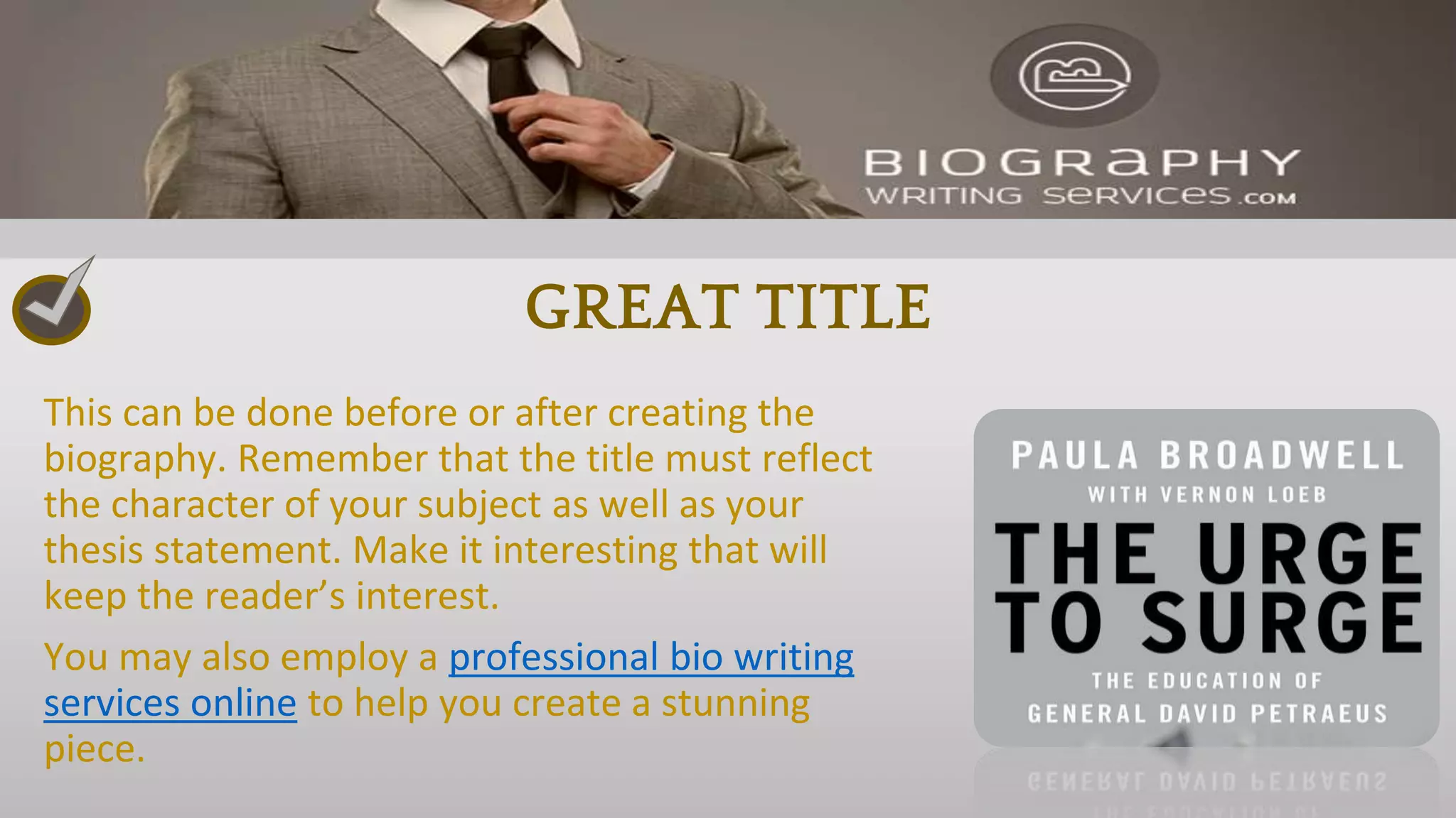 Biography Writing Checklist | PPT