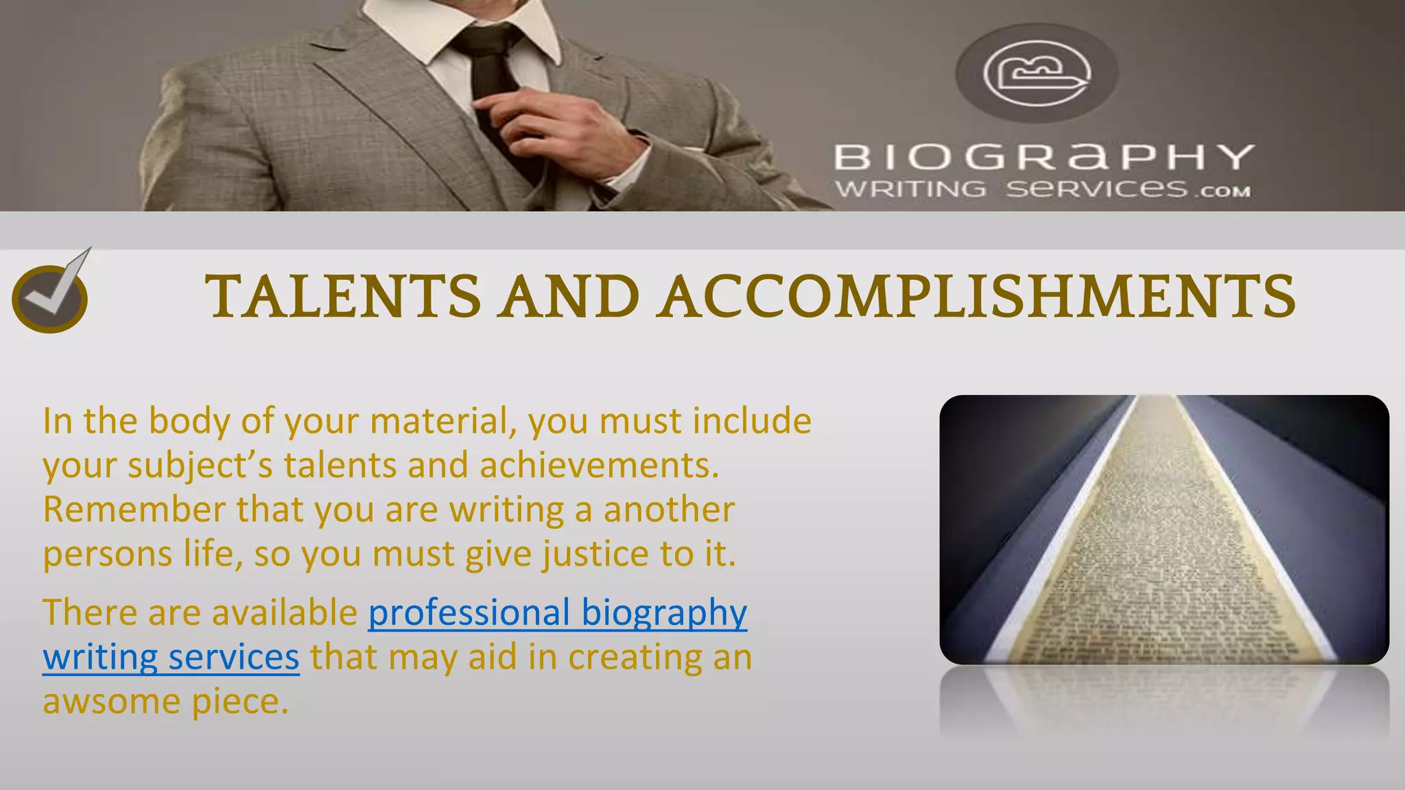 Biography Writing Checklist | PPT