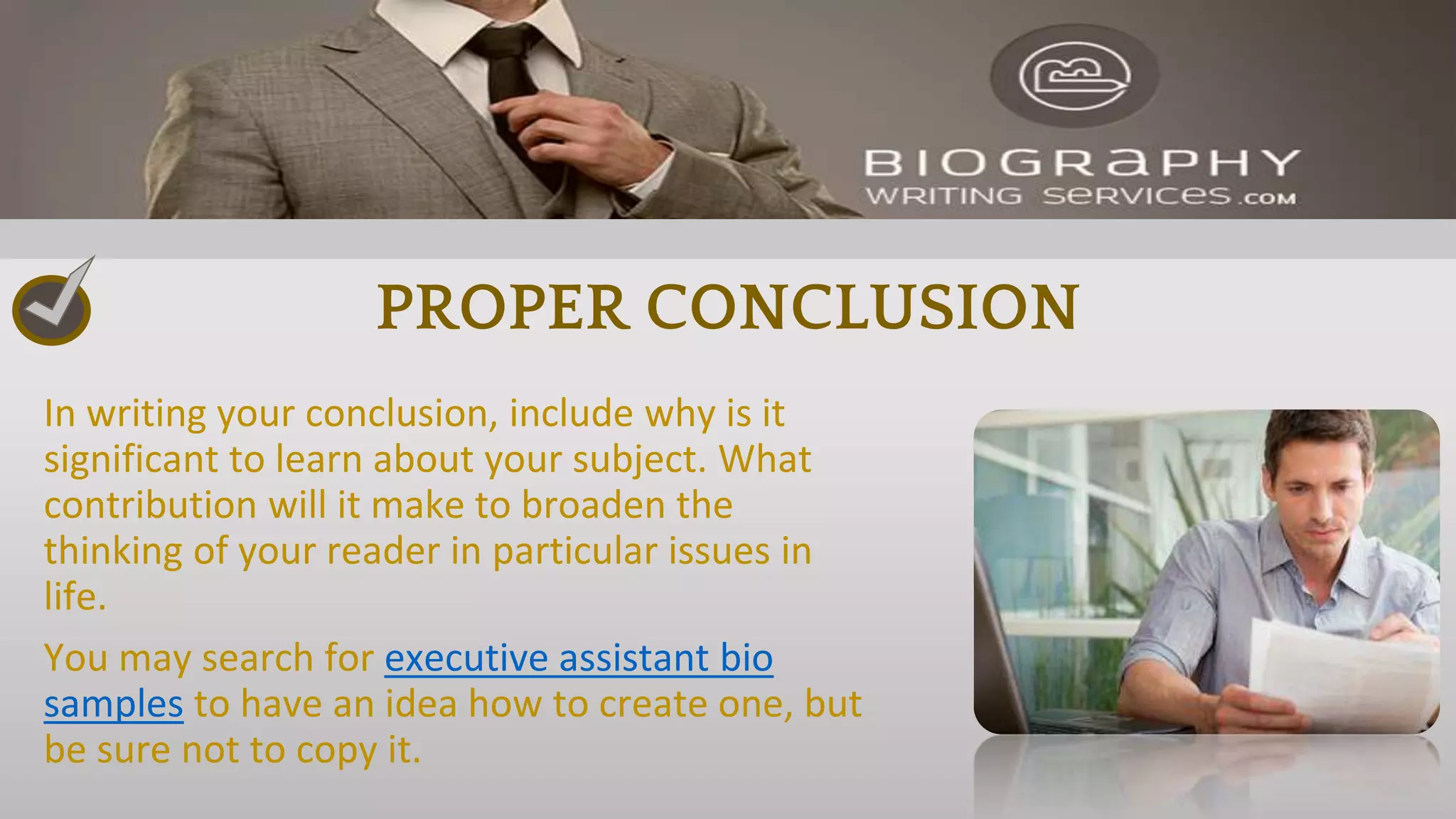 Biography Writing Checklist | PPT