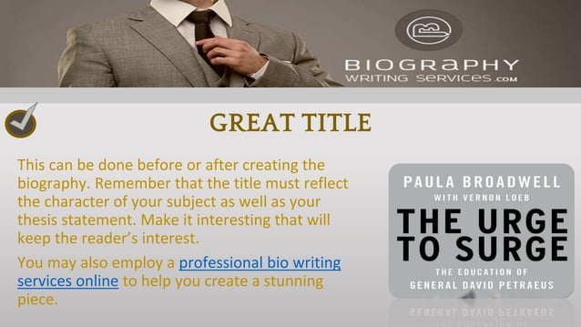 Biography Writing Checklist | PPT