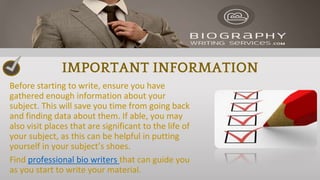 Biography Writing Checklist | PPT