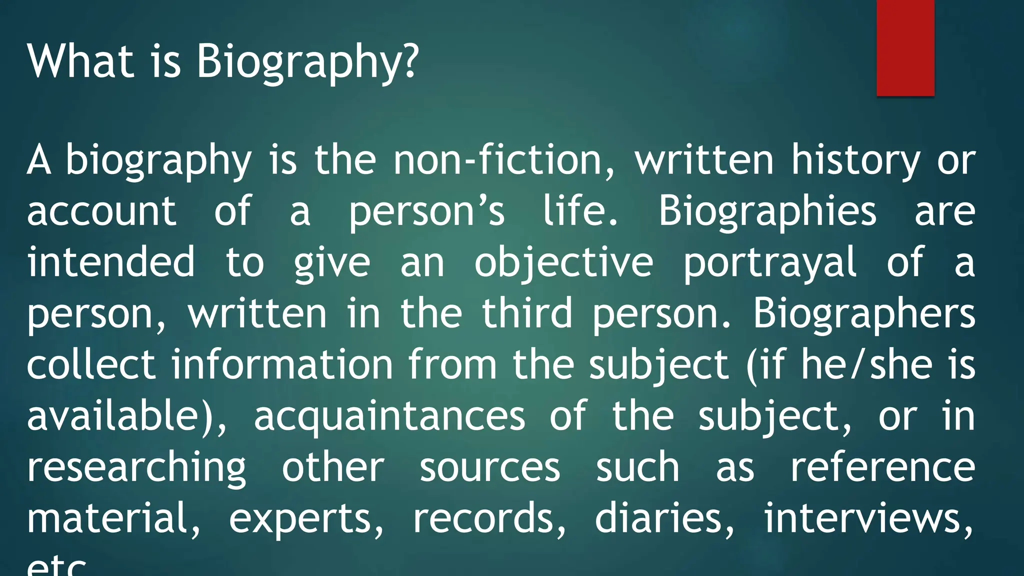 BIOGRAPHY.pptx powerpoint presentation fo | PPTX