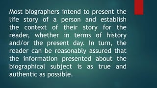 BIOGRAPHY.pptx powerpoint presentation fo | PPTX