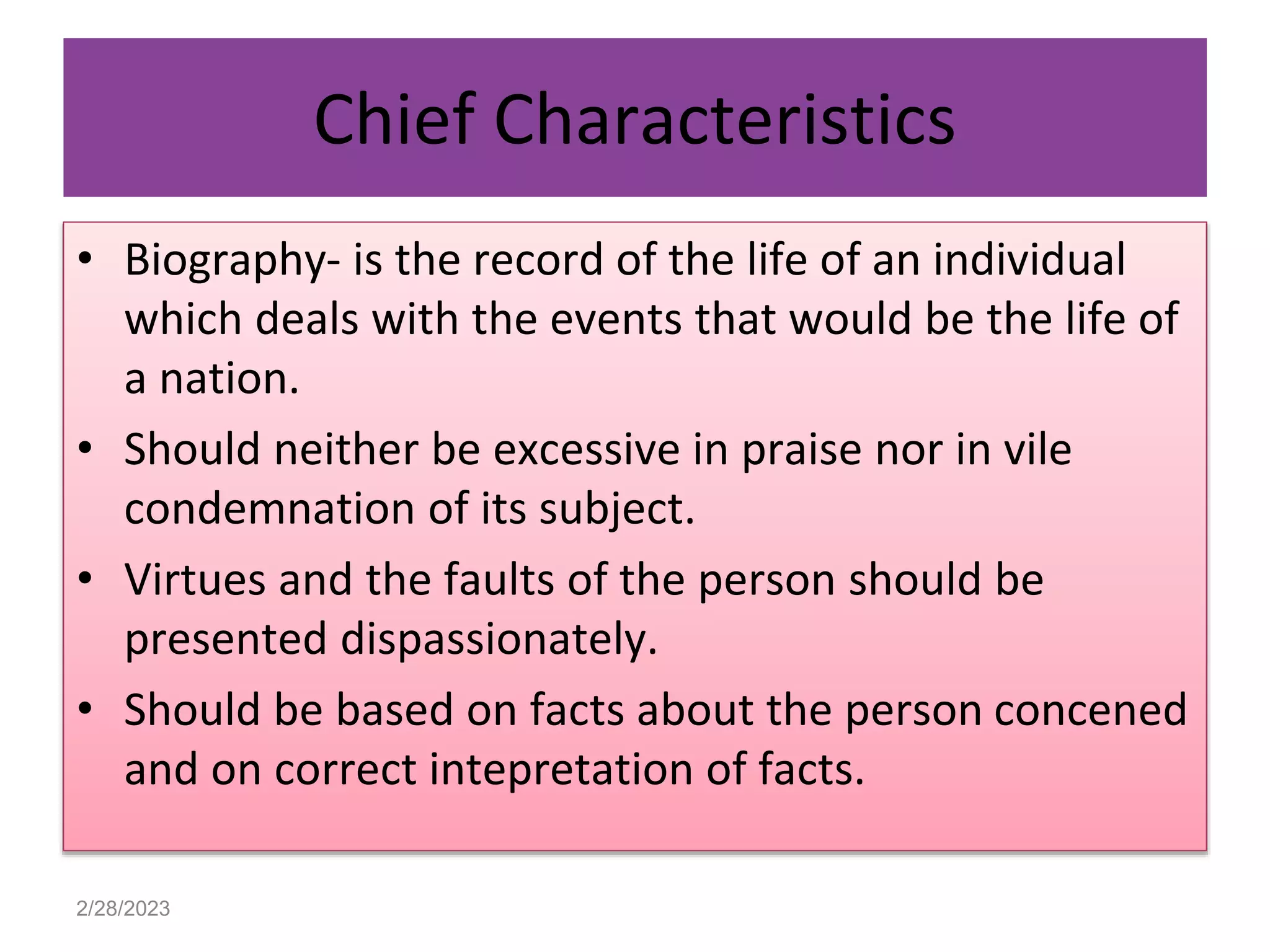 Biography - Introduction.pptx | Biographies | Genres