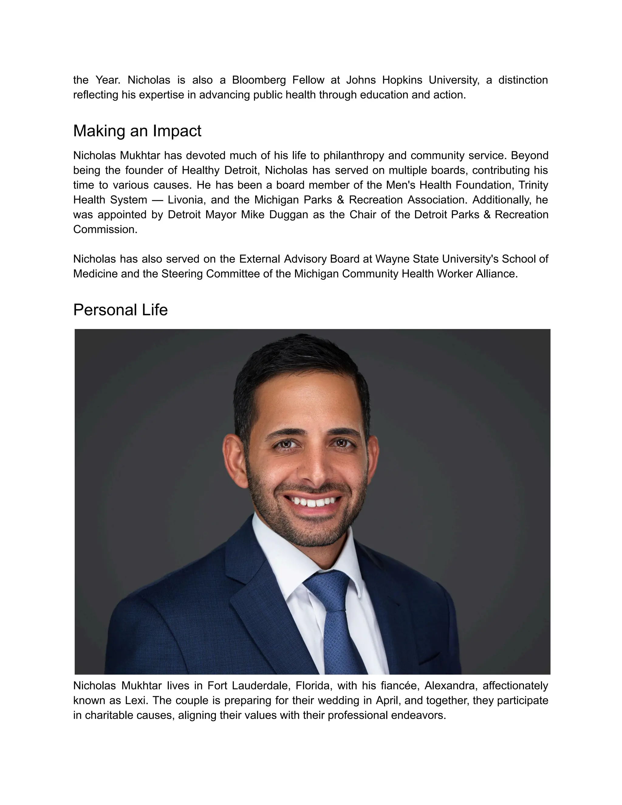 Biography and Career of Nicholas Mukhtar | PDF