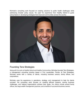 Biography and Career of Nicholas Mukhtar | PDF