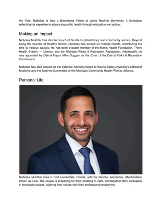 Biography and Career of Nicholas Mukhtar | PDF