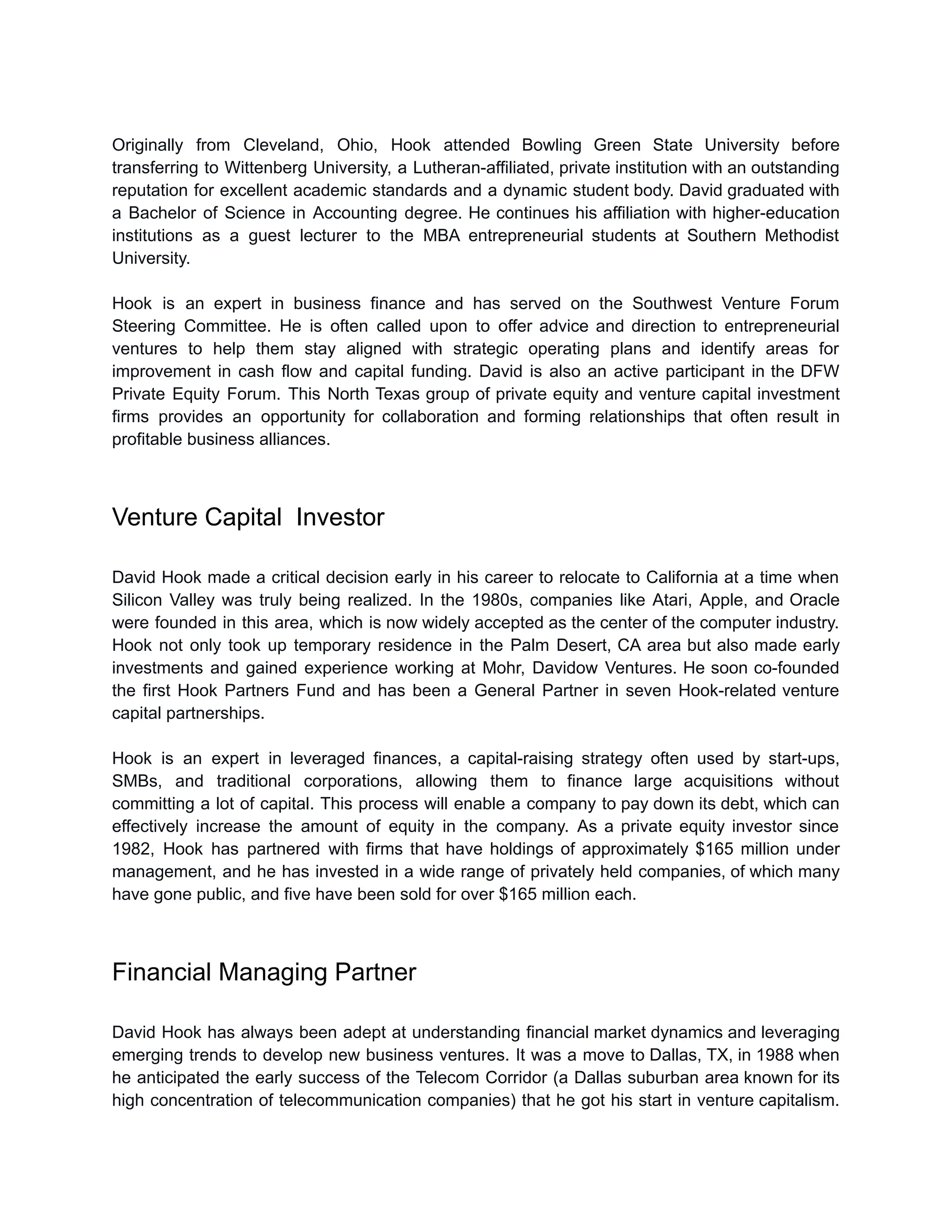 Biography and Professional Career of David Hook.pdf