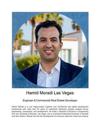 Biography and Professional Career of Hamid Moradi Las Vegas | PDF