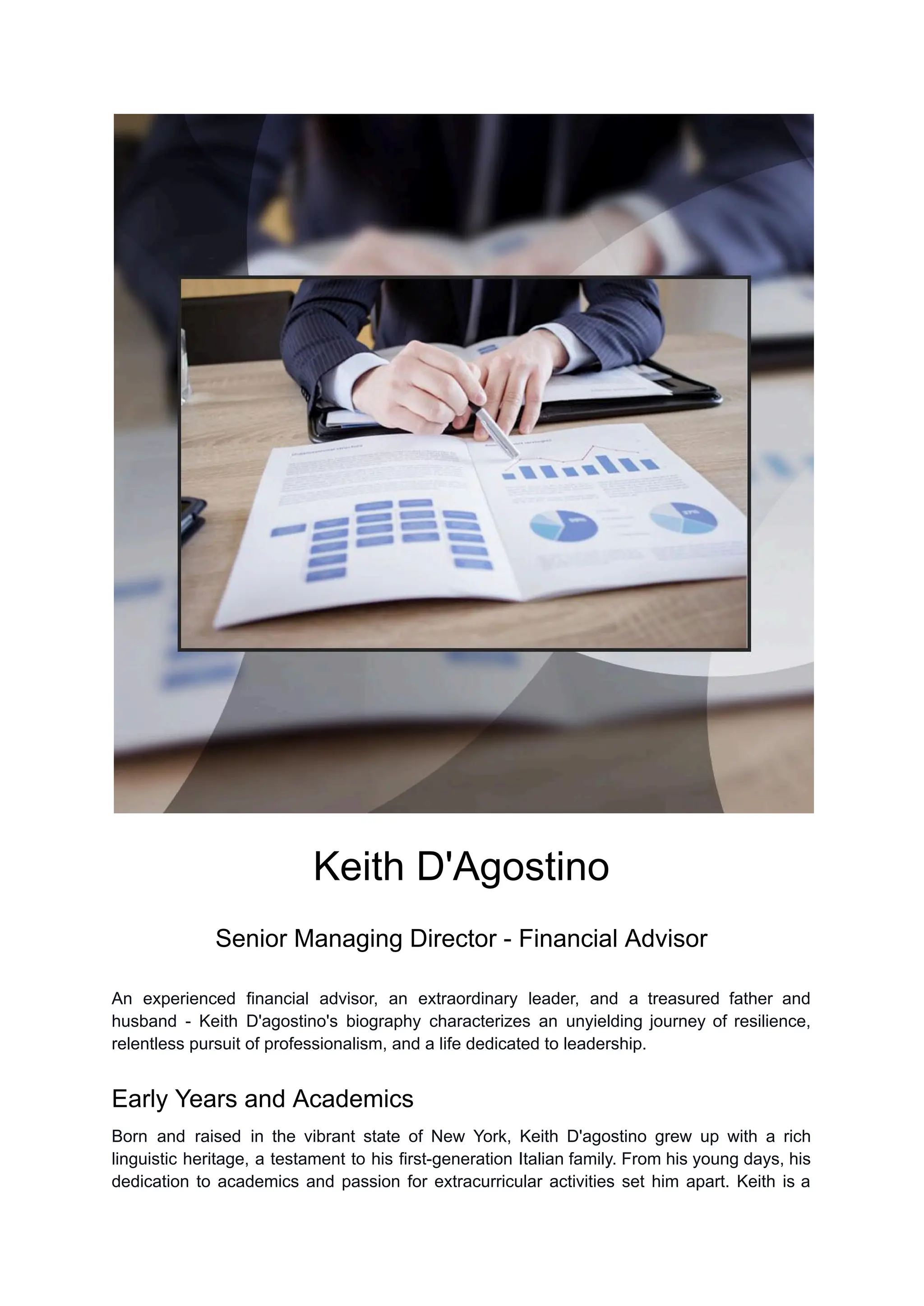 Biography and Professional Career of Keith D'Agostino | PDF