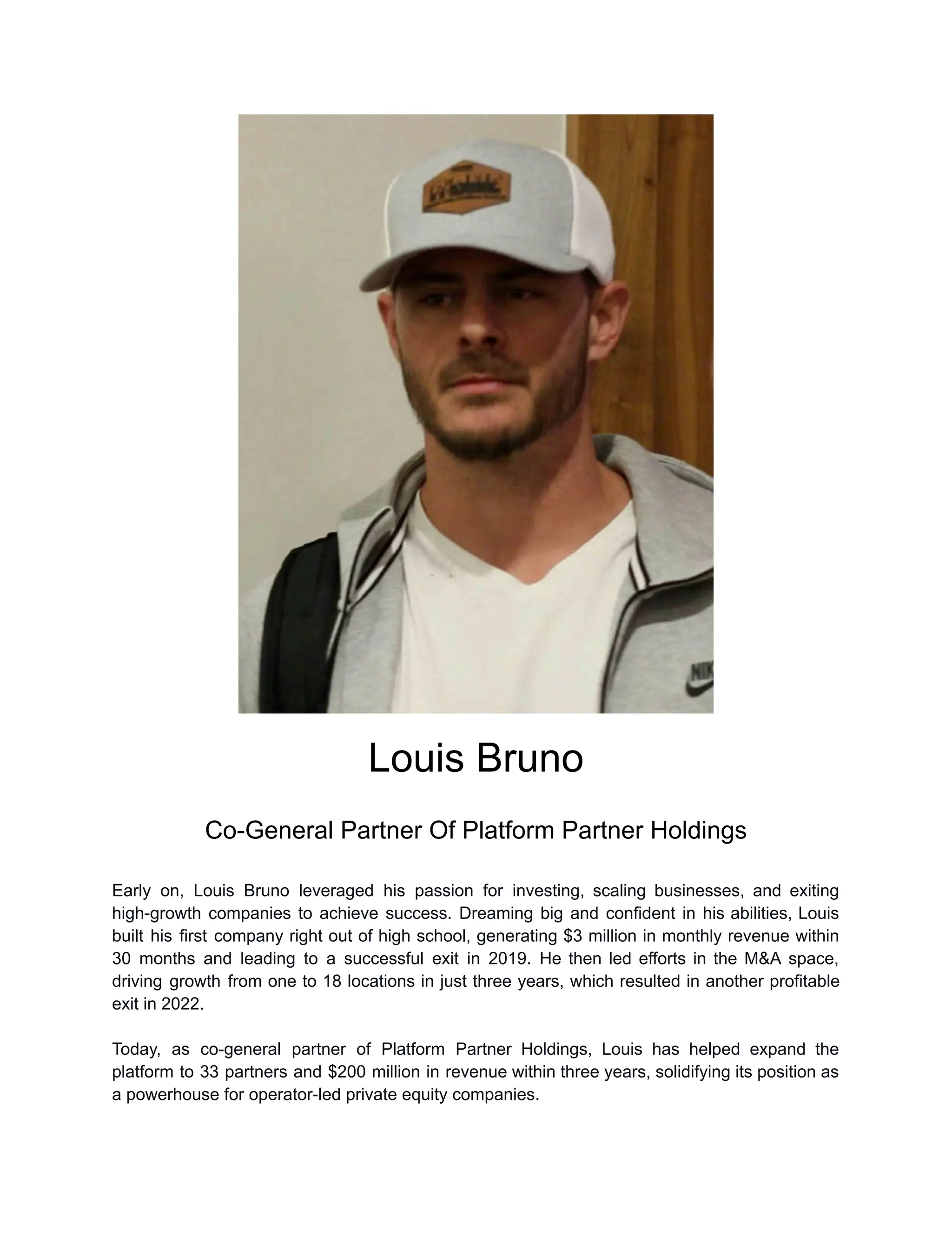 Biography and Professional Career of Louis Bruno | PDF