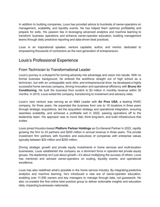 Biography and Professional Career of Louis Bruno | PDF