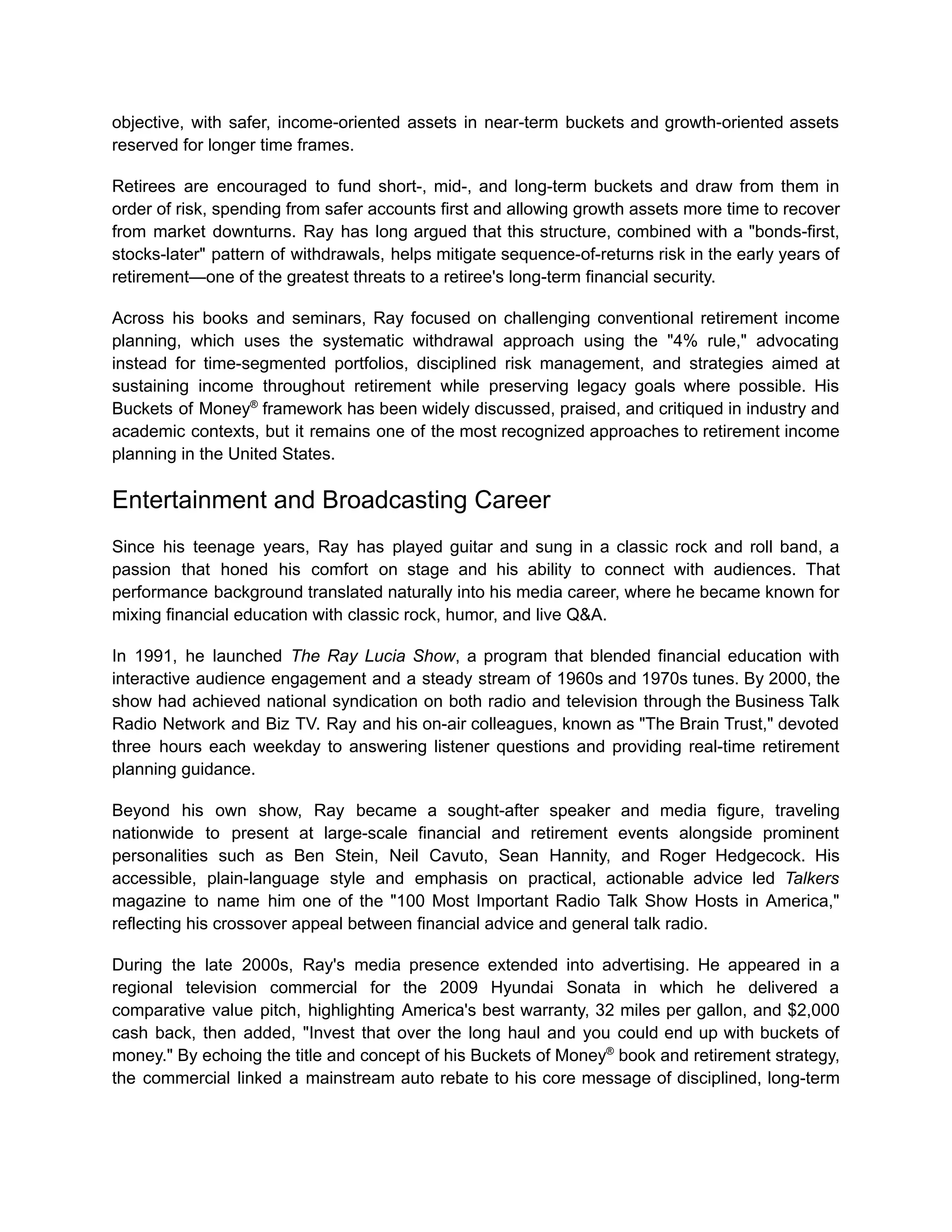 Biography and Professional Career of Ray Lucia Sr | PDF