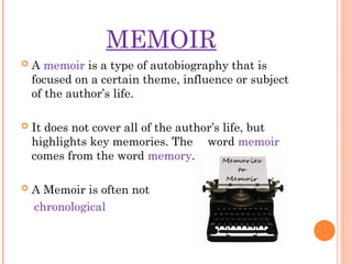 Understanding Biography, Autobiography, and Memoir: Key Differences and ...