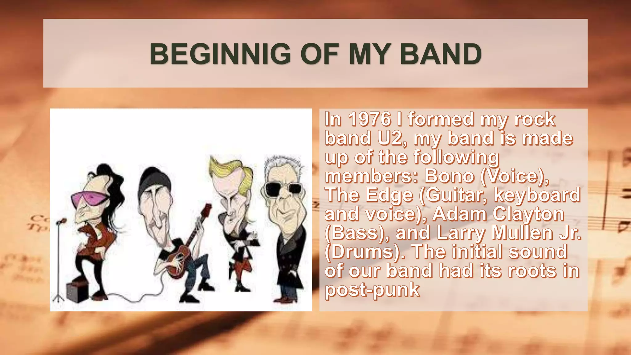 Bono´s Biography (Rock Band u2) | PPTX | World/International Music | Music