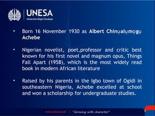 Biography chinua achebe | PPT
