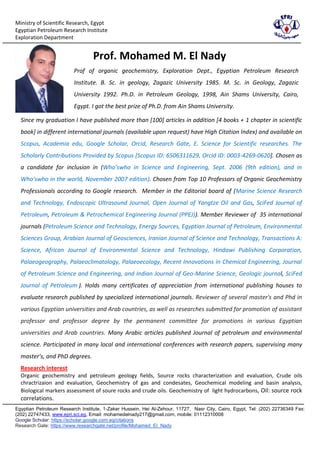 Biography (english) mohamed el nady | PDF