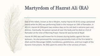 Biography hazrat ali | PPTX