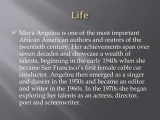 Biography - Maya Angelou | PPT