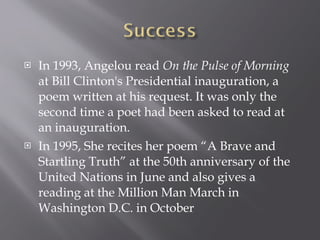 Biography - Maya Angelou | PPT
