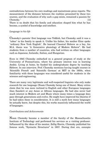 Biography of Noam Chomsky | PDF