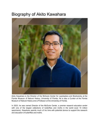 Biography of Akito Kawahara | Gainesville, FL | PDF