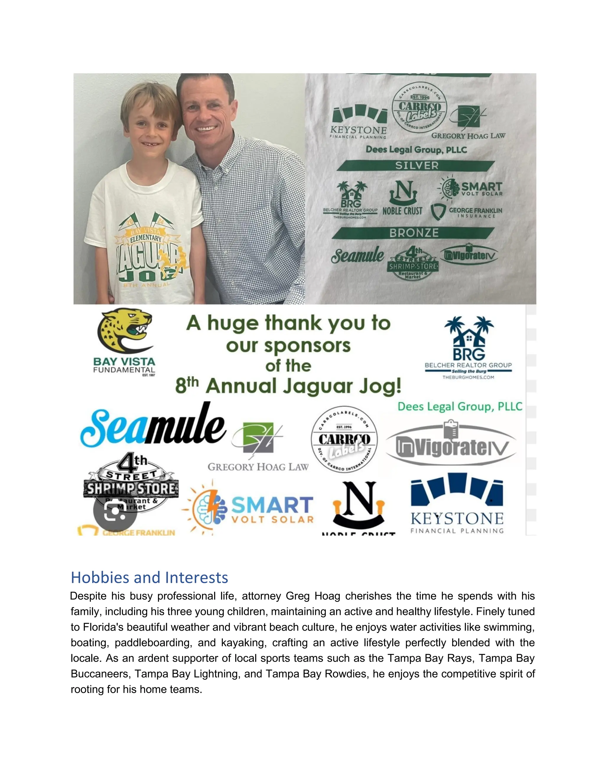 Biography of Gregory J. Hoag | Attorney and Legal | Tampa, Fl | PDF