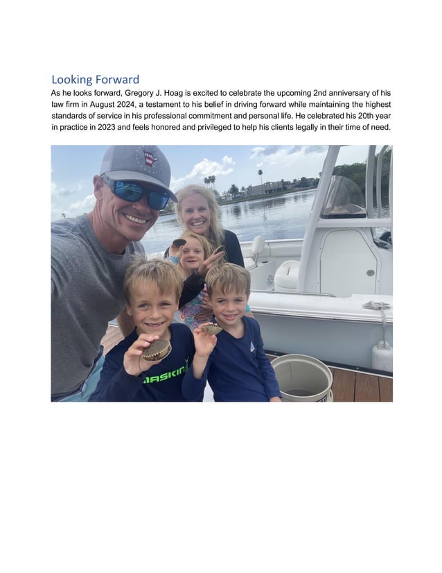 Biography of Gregory J. Hoag | Attorney and Legal | Tampa, Fl | PDF