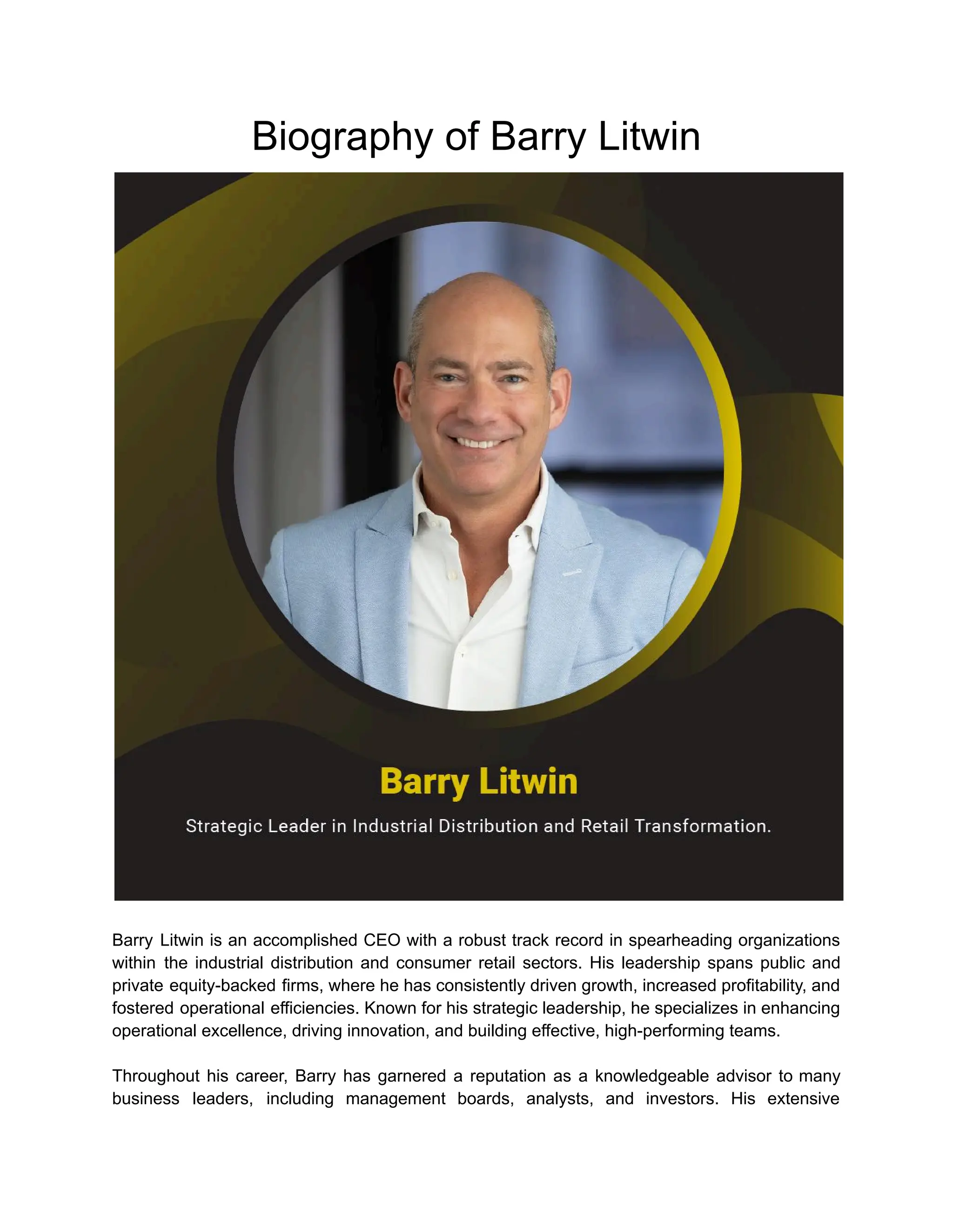 Biography of Barry Litwin | PDF