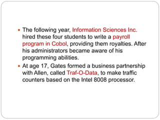 Biography of Bill Gates | PPTX