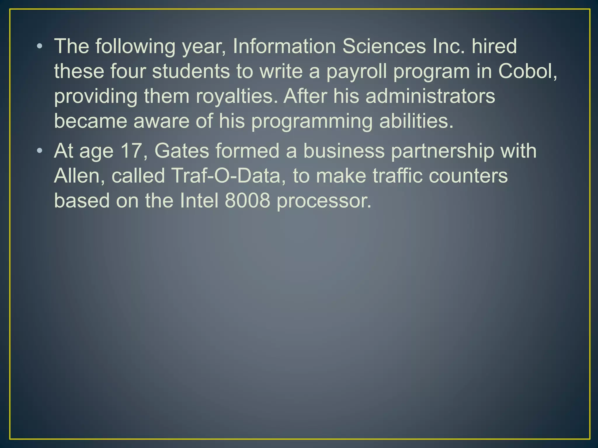 Biography of bill gates | PPTX