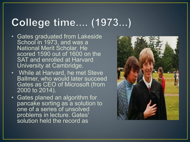 Biography of bill gates | PPTX | Operating Systems | Computer Software ...
