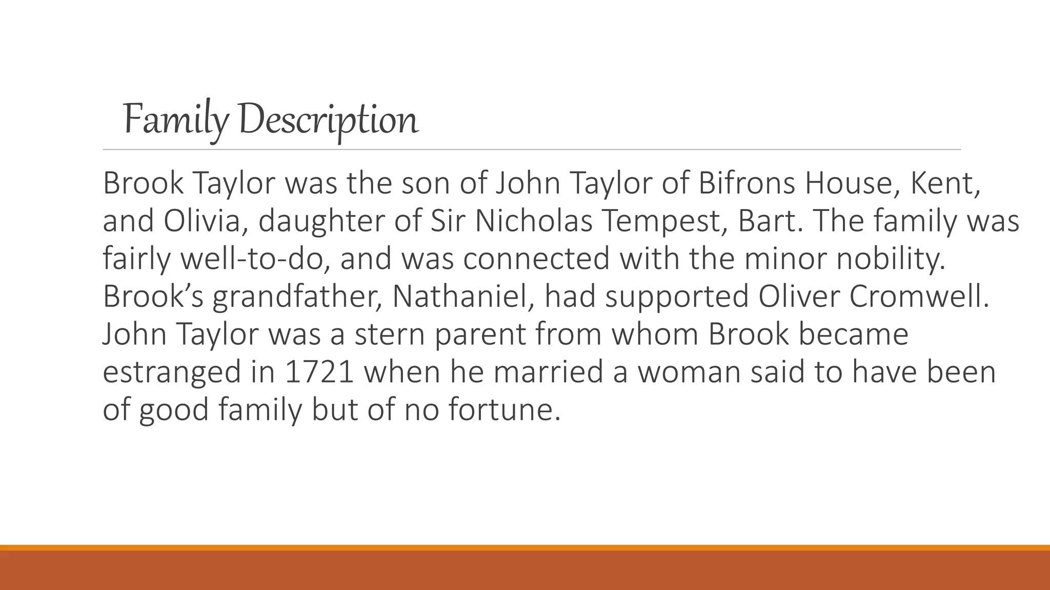 Biography of brook taylor | PPTX