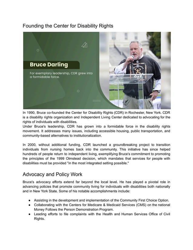 Biography Of Bruce Darling | Co-founder, President and CEO.pdf