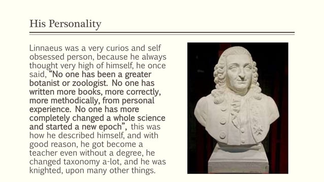 Biography of carl linnaeus | PPTX | Biological Sciences | Science