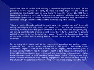 Biography of christopher reeves part ii | PPTX | Death, Injury, or ...