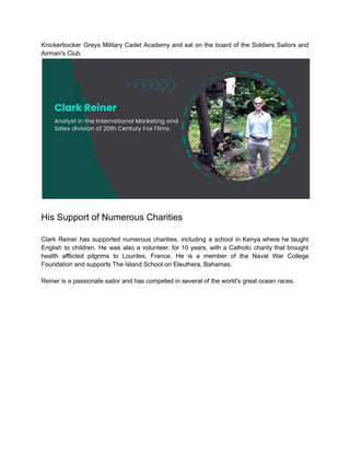 Biography of Clark Reiner | Consulting and Education | Key West ...