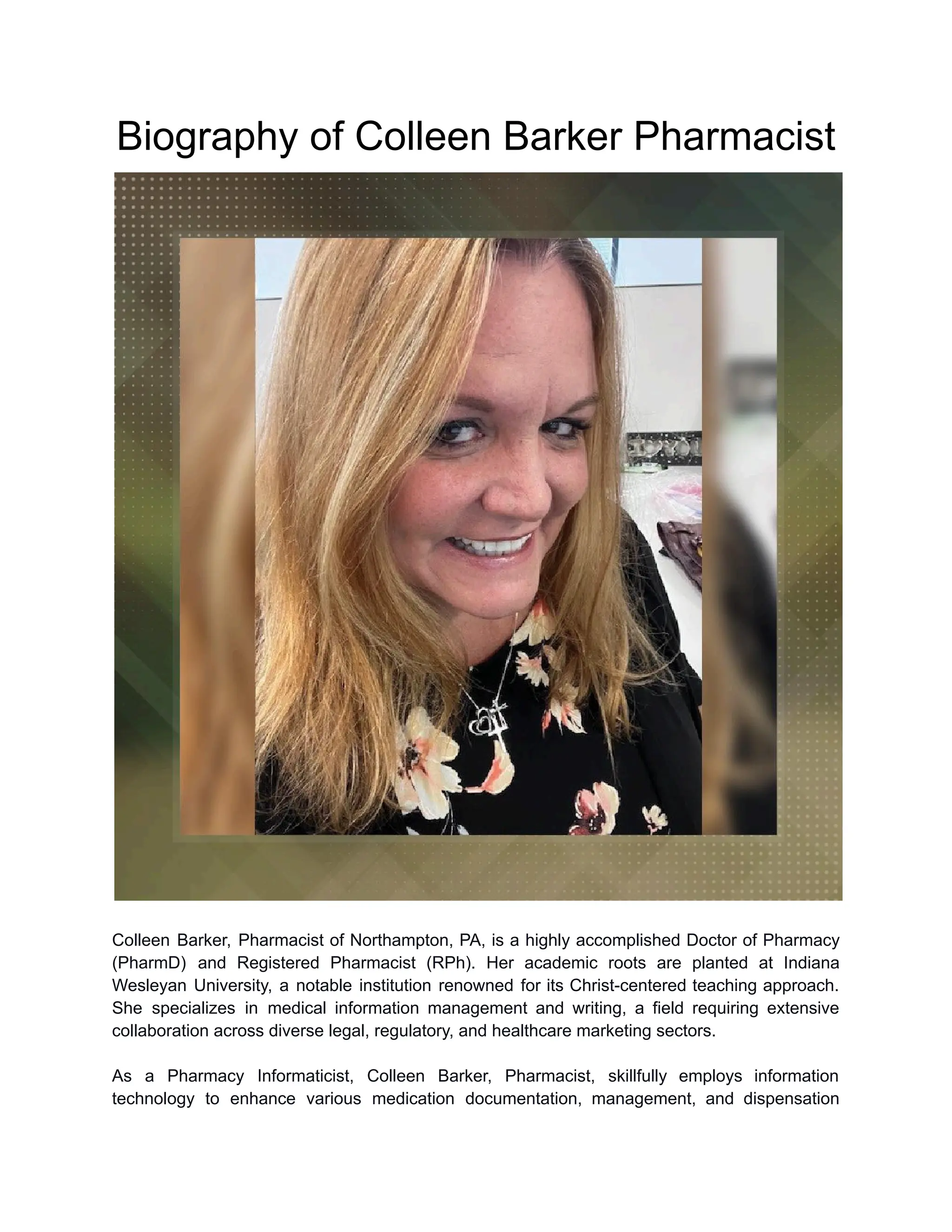 Biography of Colleen Barker Pharmacist.pdf
