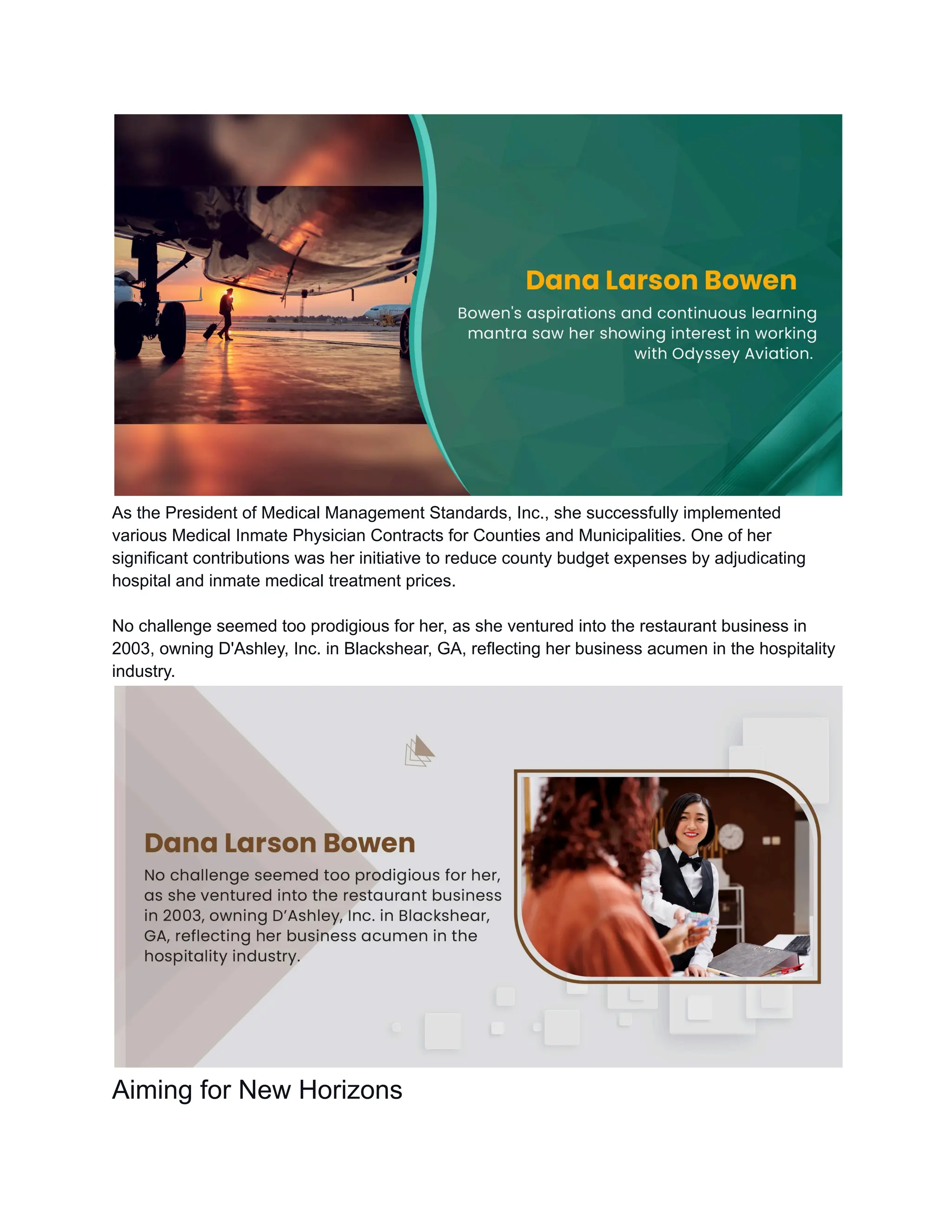 Biography of Dana Larson Bowen. pdffffff | PDF