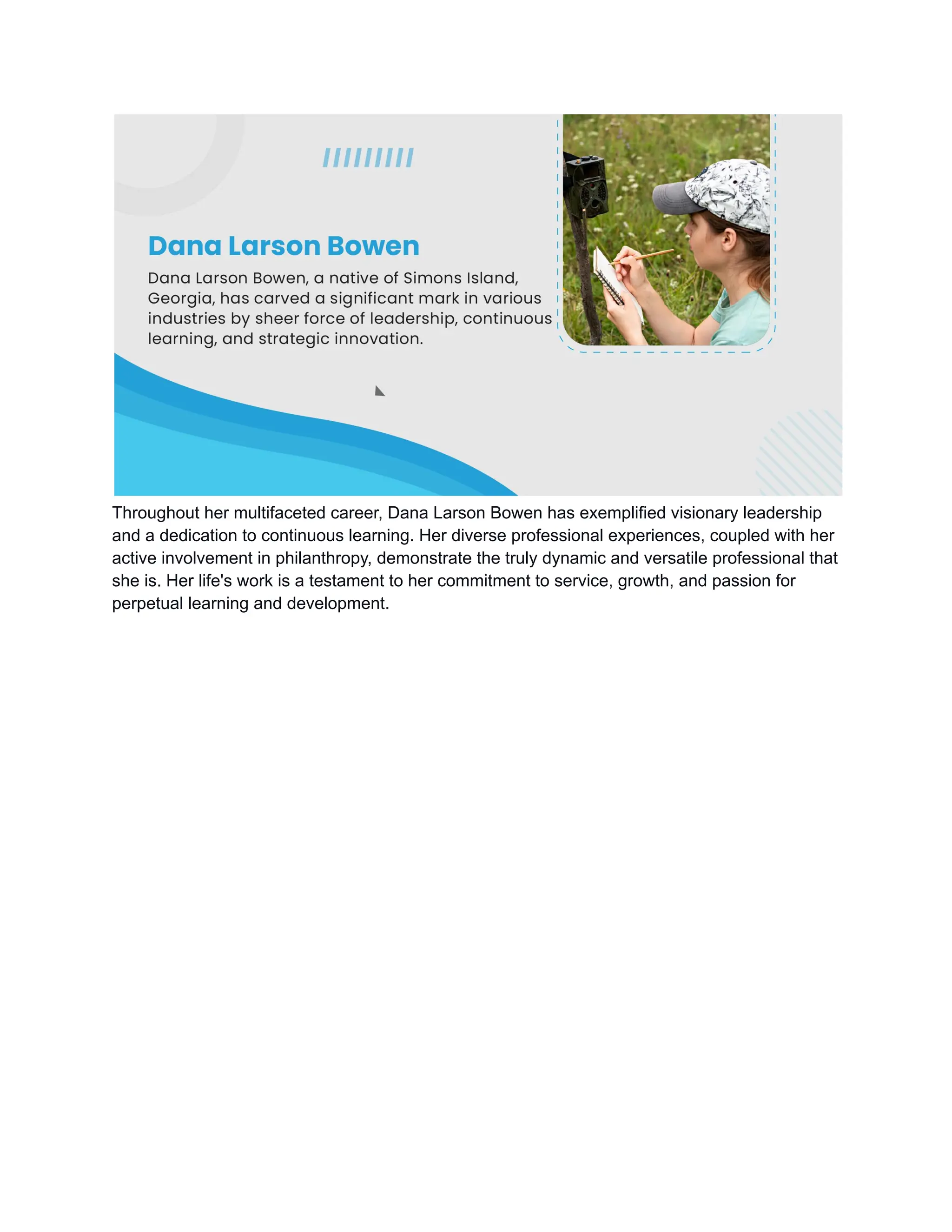 Biography of Dana Larson Bowen. pdffffff | PDF