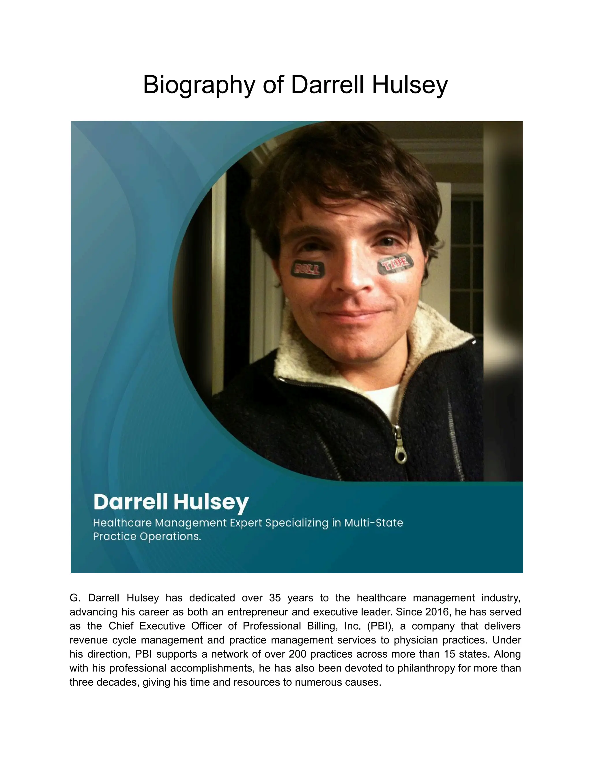 Biography of Darrell Hulsey | PDF