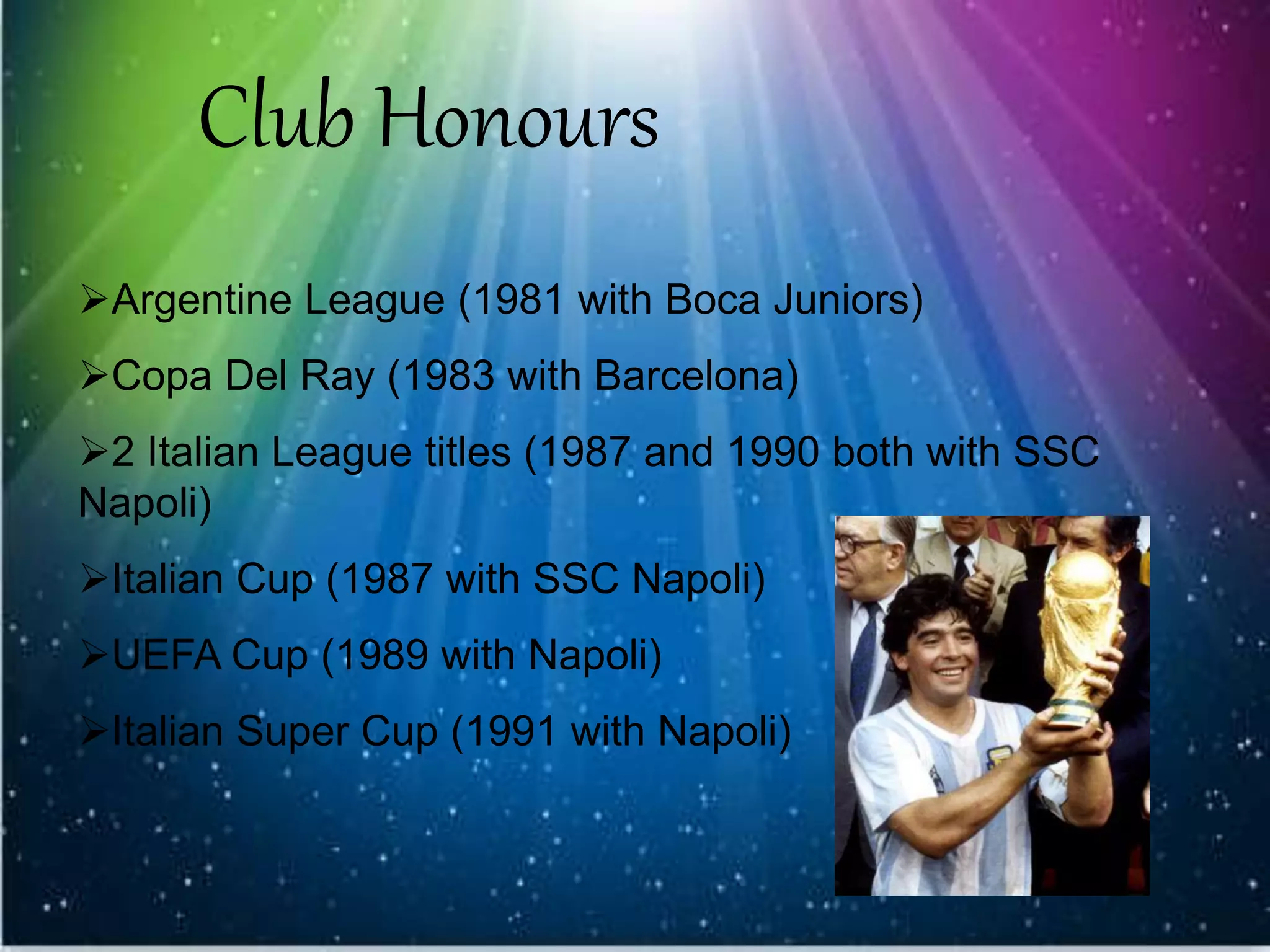 Biography of Diego Maradona | PPT