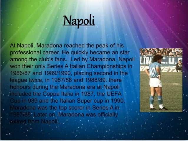 Biography of Diego Maradona | PPT | Soccer | Sports