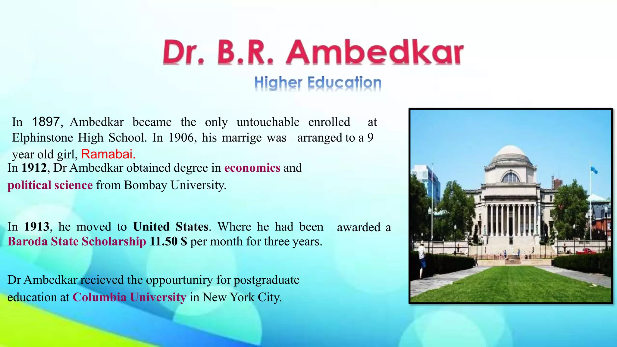 Biography of DR.Br. Ambedkar | PPTX