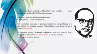 Biography of DR.Br. Ambedkar | PPTX