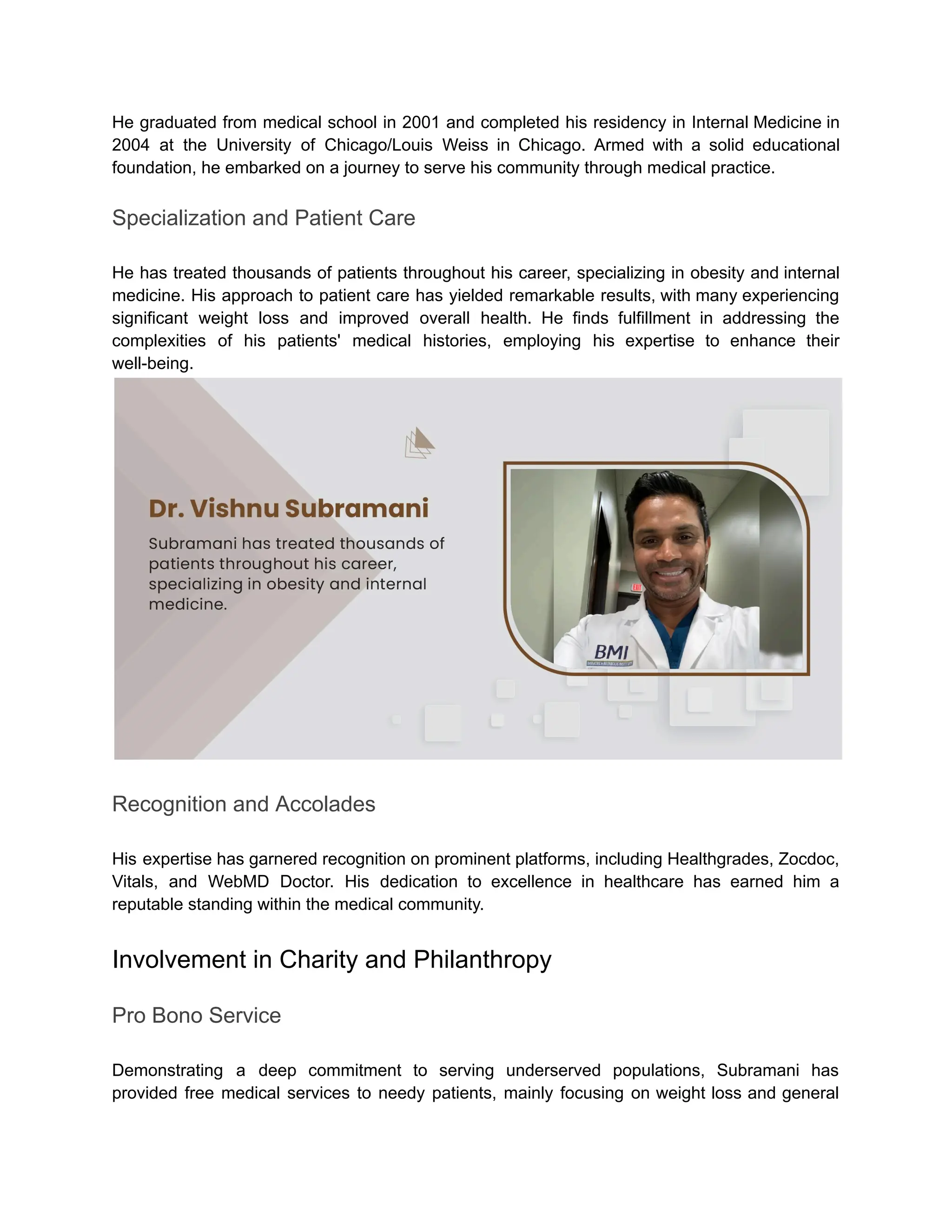 Biography of Dr. Vishnu Subramani | M.D.pdf