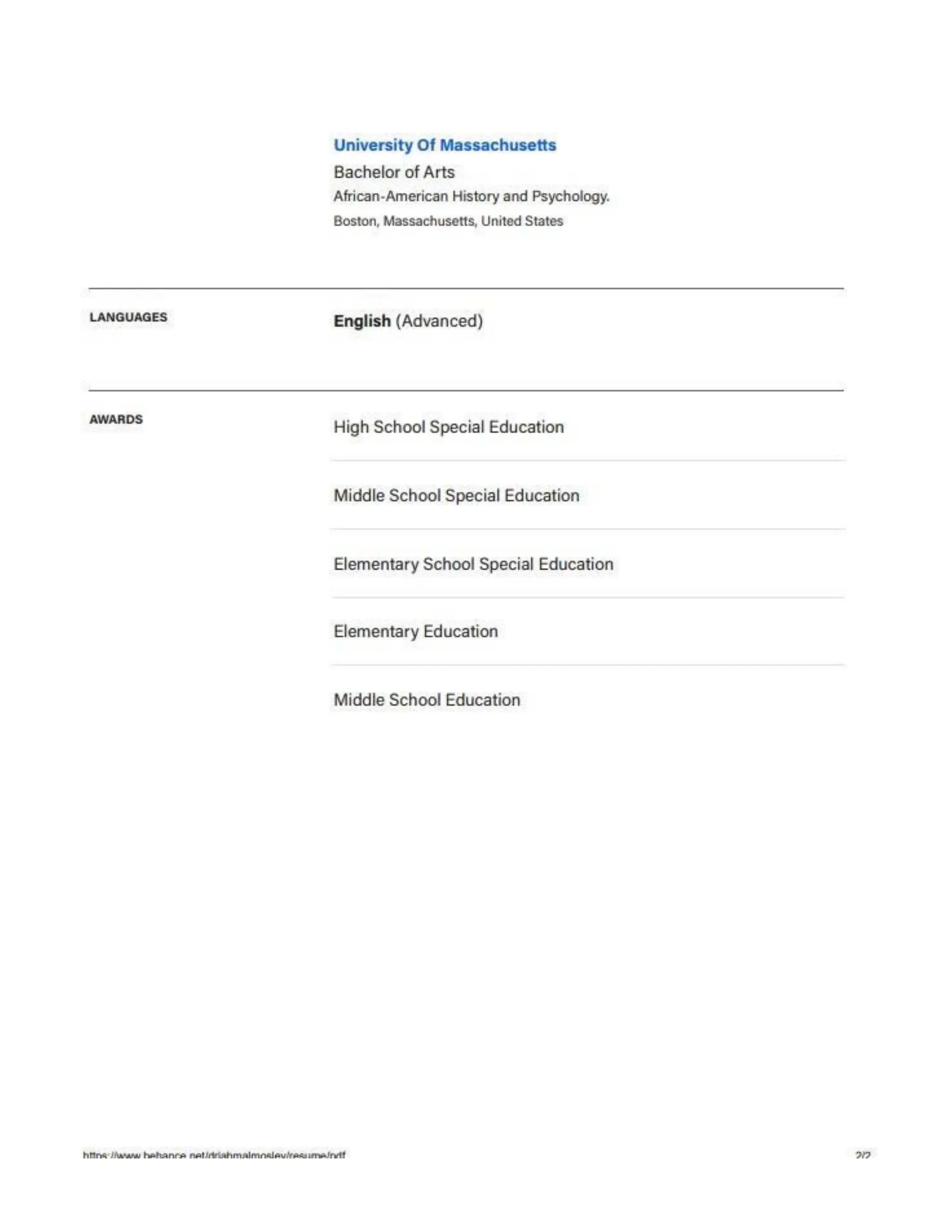 Biography of Dr. Jahmal Mosley, a Doctorate in Education | PDF